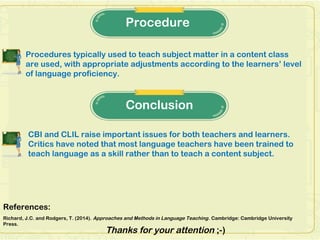 CBI and CLIL | PPT