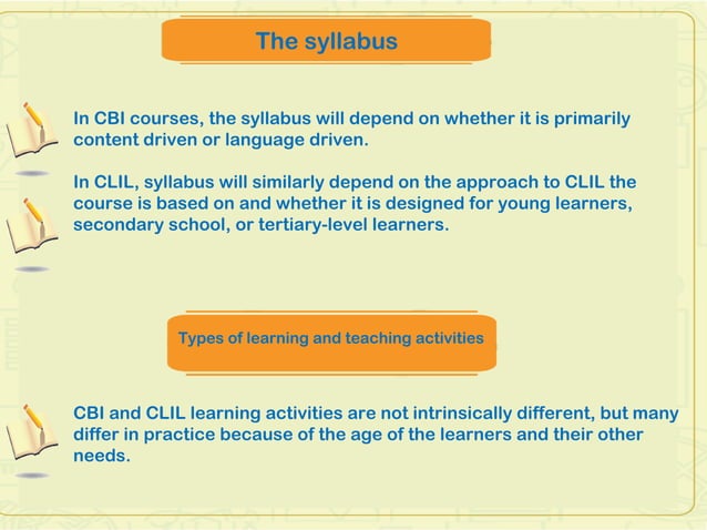 CBI and CLIL | PPT | Education
