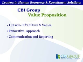 CBI Group Overview 2011 | PPT
