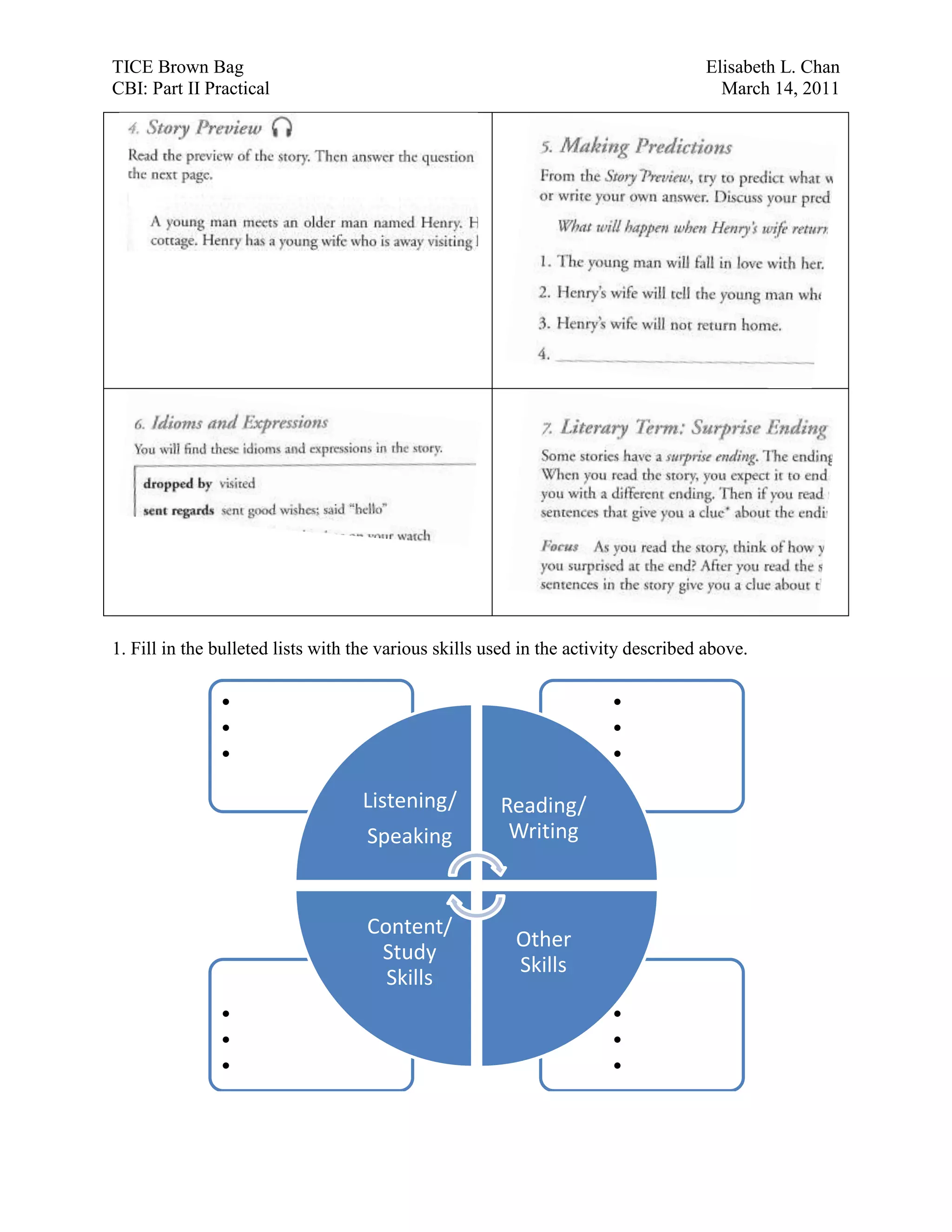 CBI Part II Worksheet | PDF