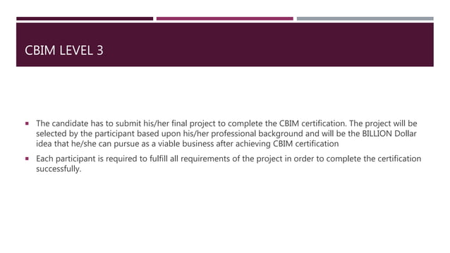 Cbim certification | PPT