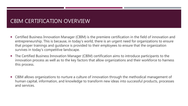 Cbim certification | PPT