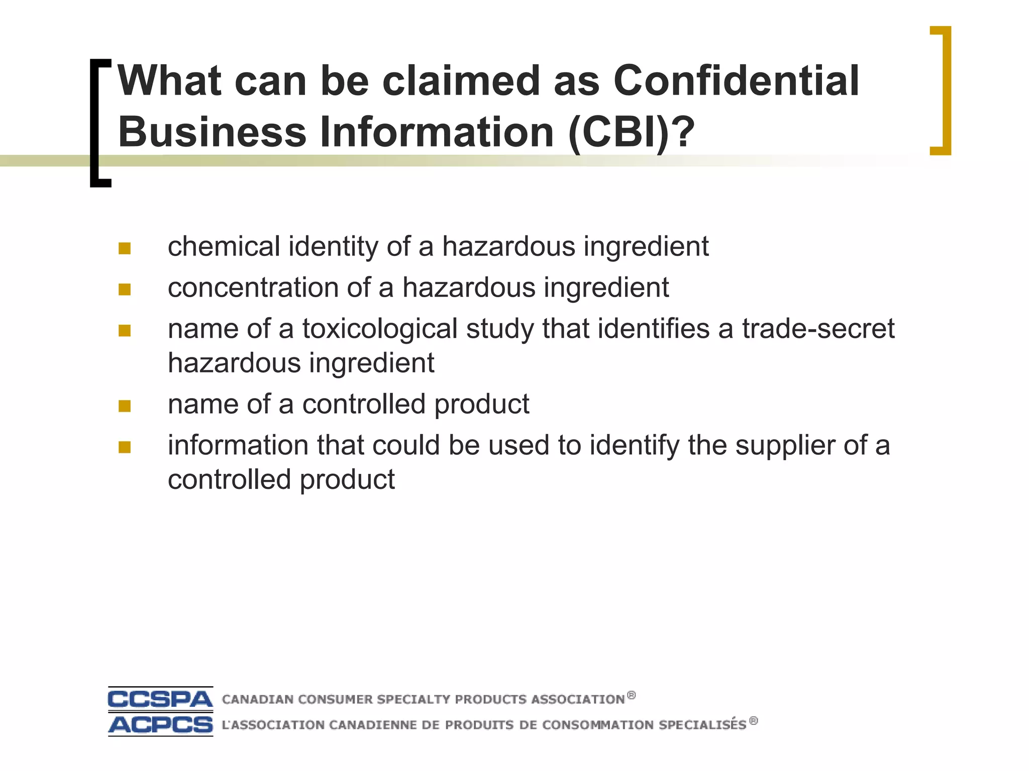 Confidential Business Information (CBI) on your Safety Data Sheet (SDS ...