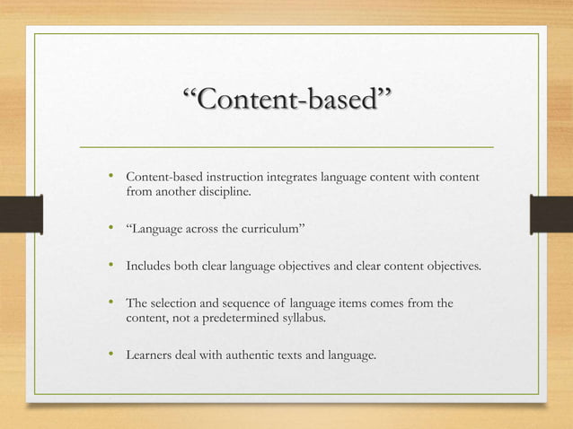 Teaching Language through Content (CBI) | PPT