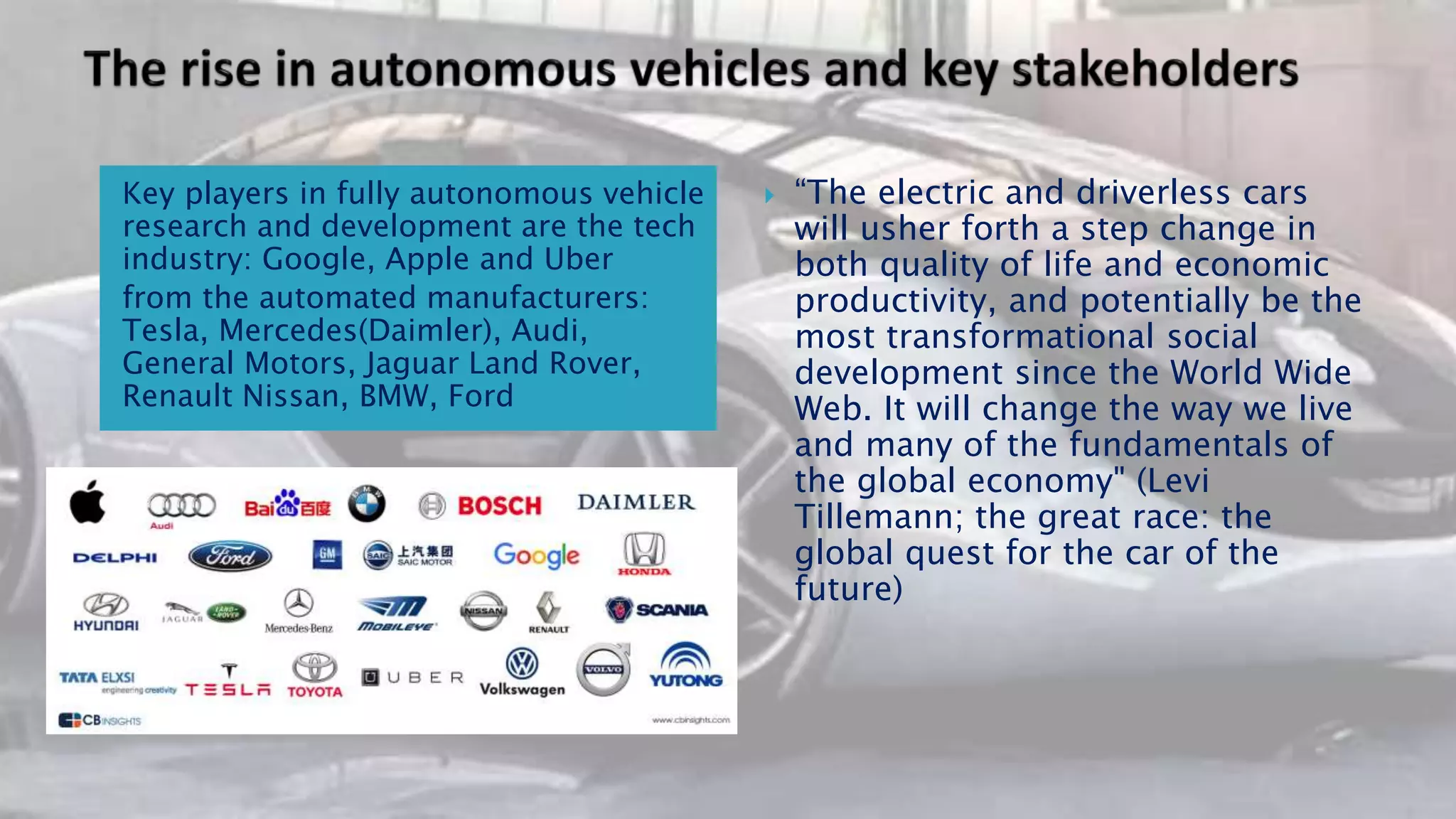 Cbi presentation autonomous cars | PPTX