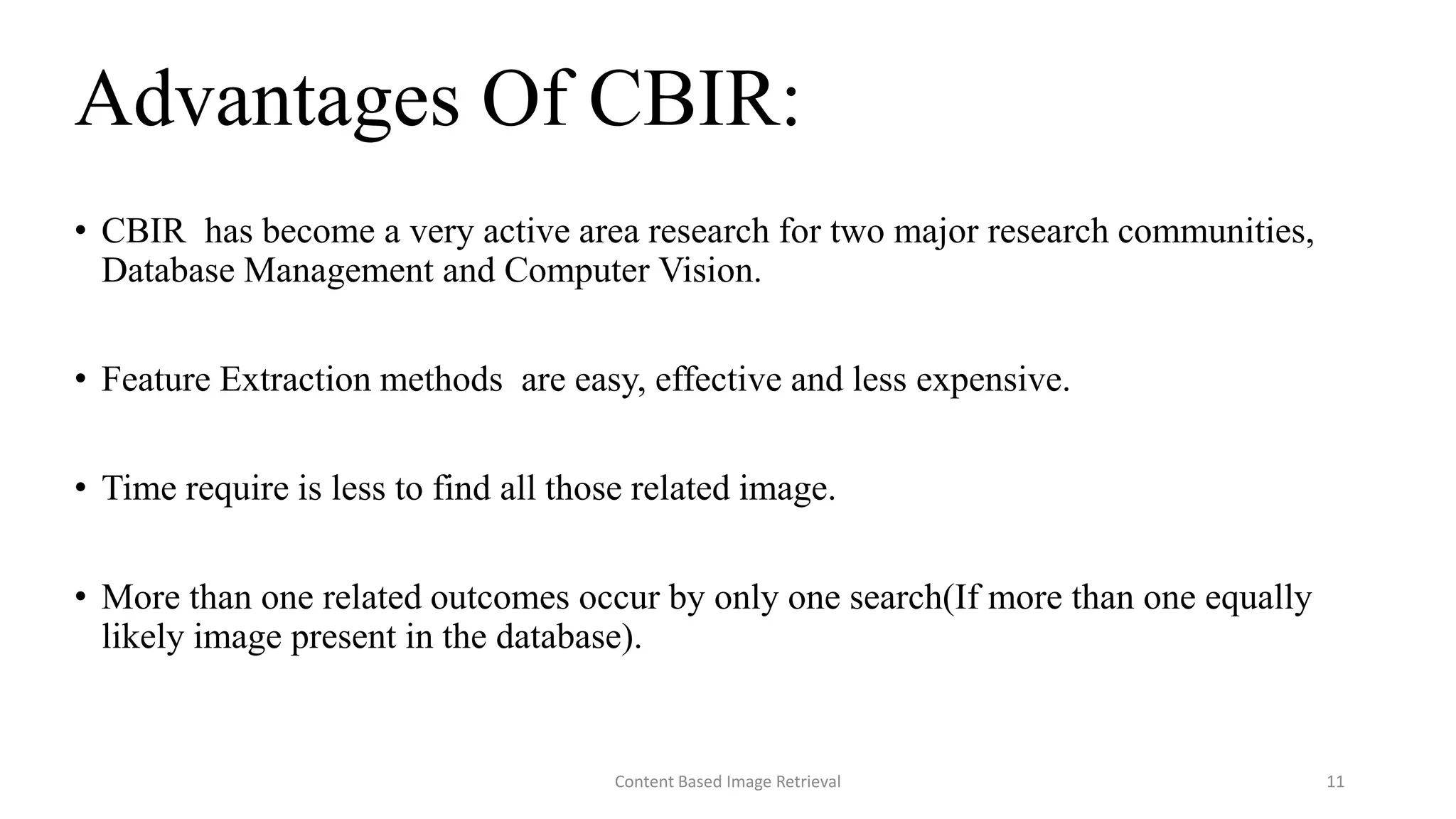 Content Based Image Retrieval | PPTX