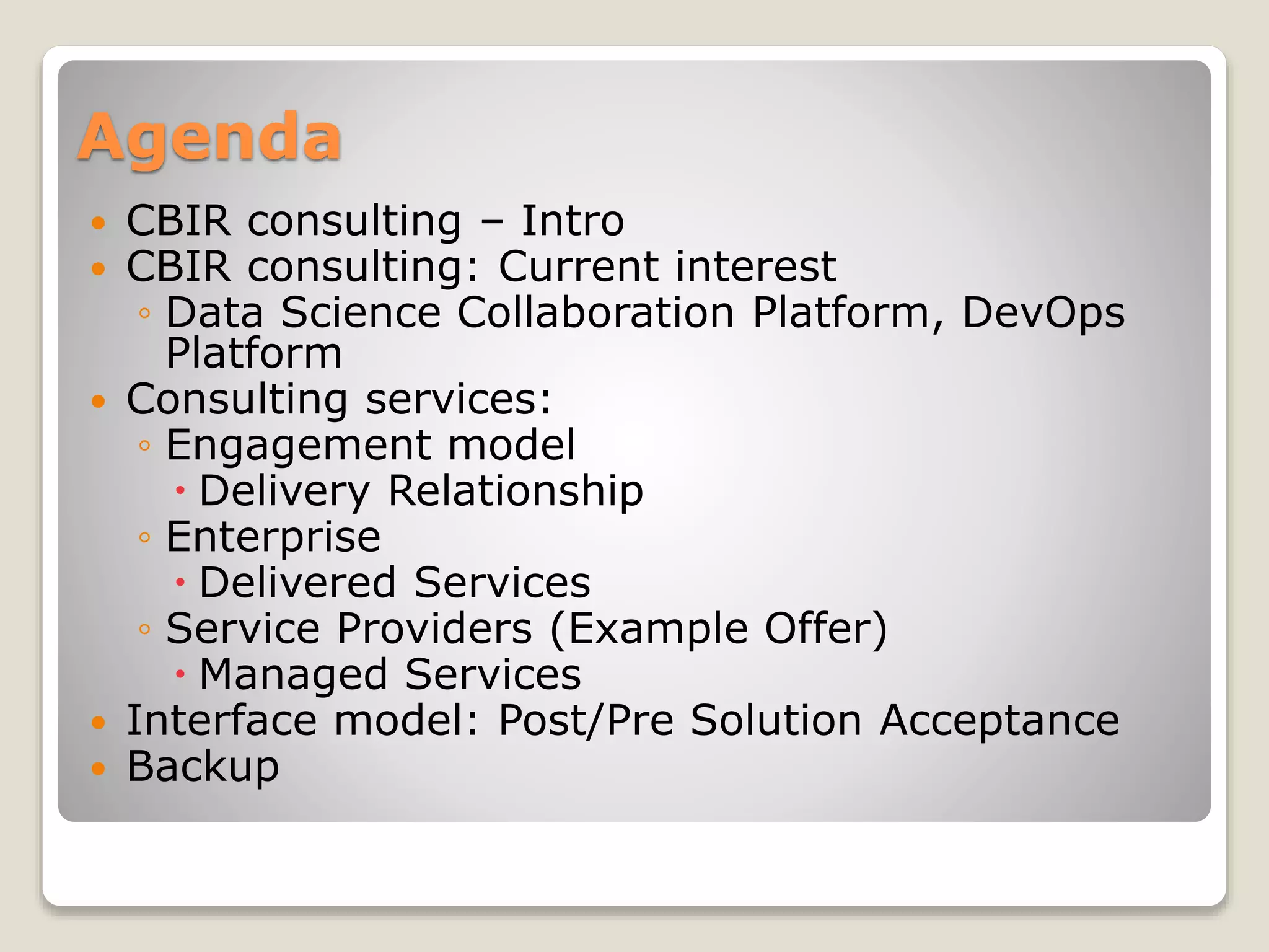 Cbir consulting pp | PPT