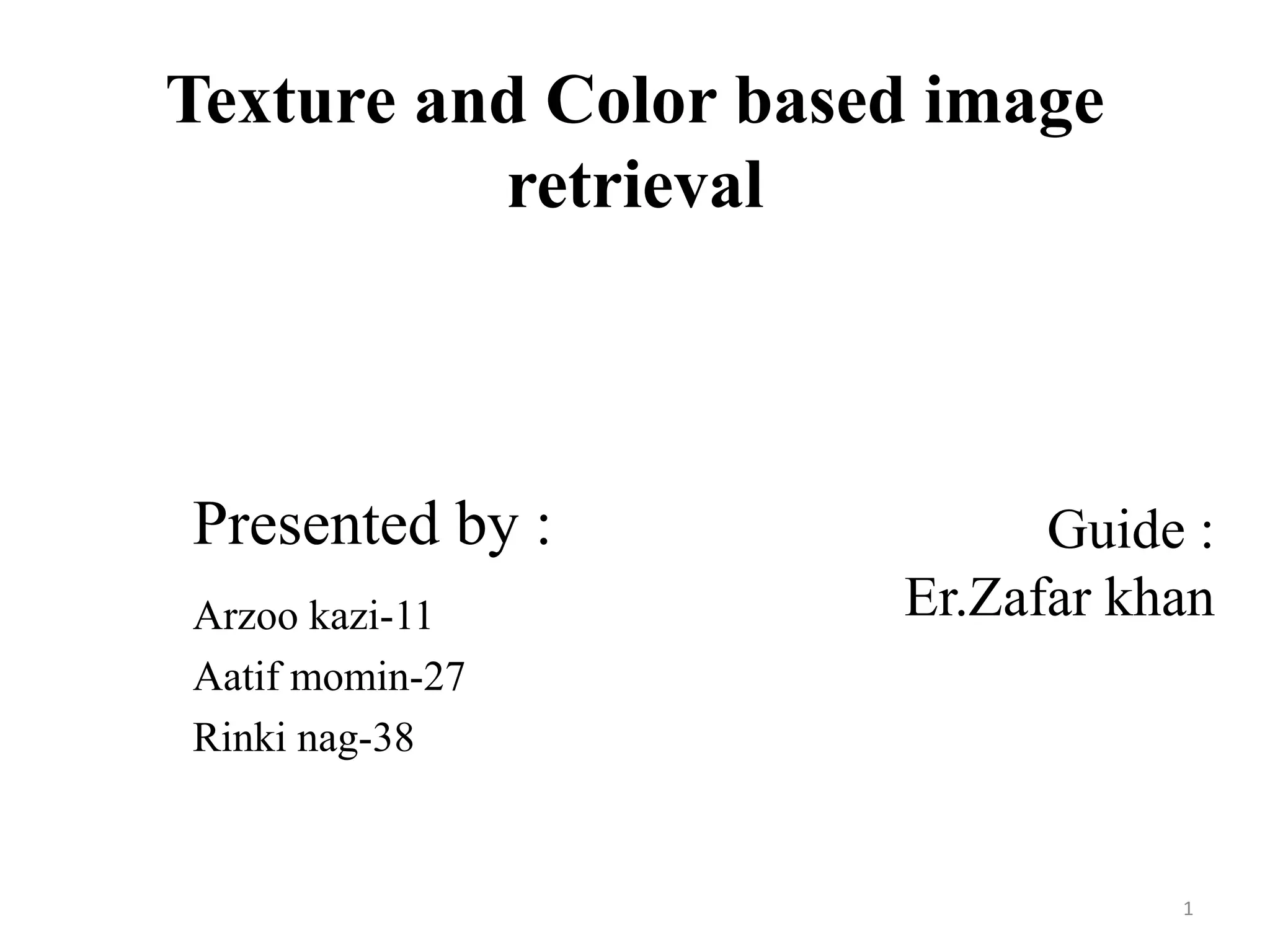 Cbir final ppt | PPTX