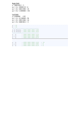 C bitwise operators | DOC