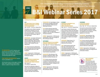 CBIZ B&I Webinar Series 2017 | PDF