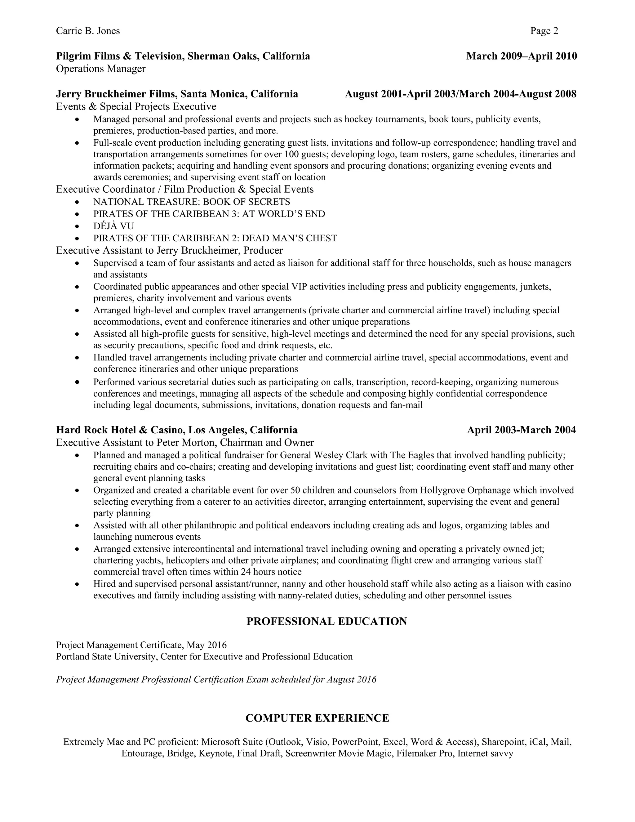 Cbj resume 06 2016 | PDF