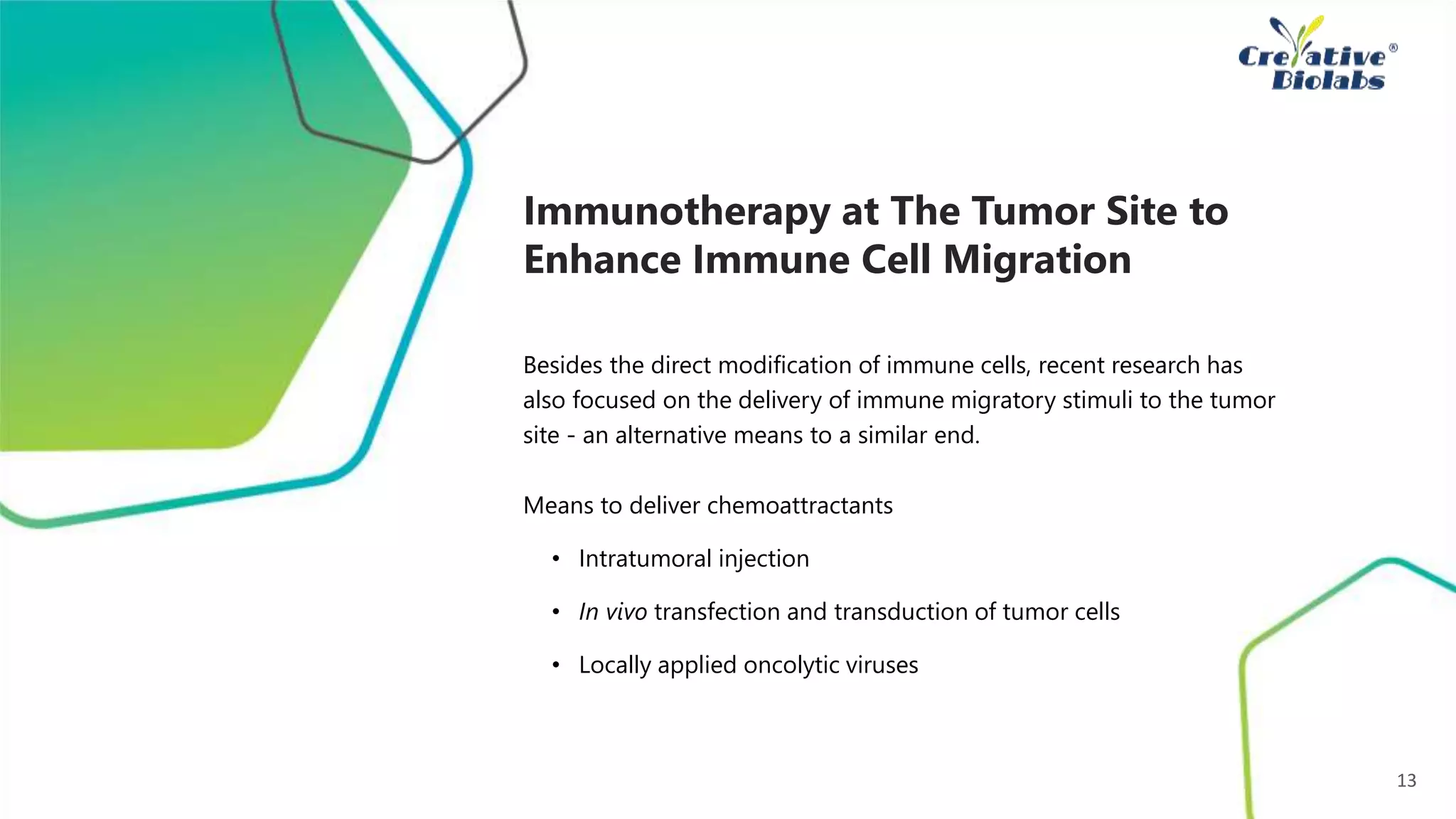 Immune Cell Migration in Cancer and Immunotherapy - Creative Biolabs | PPTX