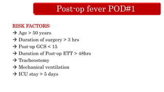 POST-OPERATIVE FEVER ON POD#1- Case based learning | PPTX