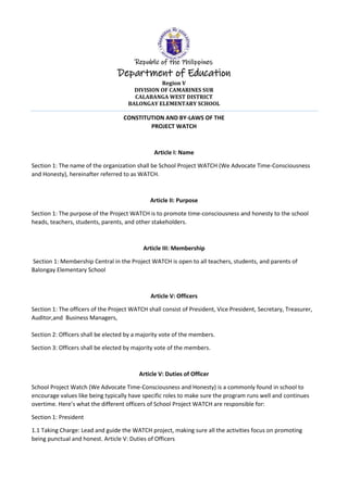 Constitution and By Laws Project WATCH.docx