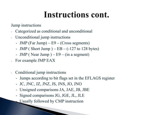 Reversing malware analysis training part4 assembly programming basics | PPT