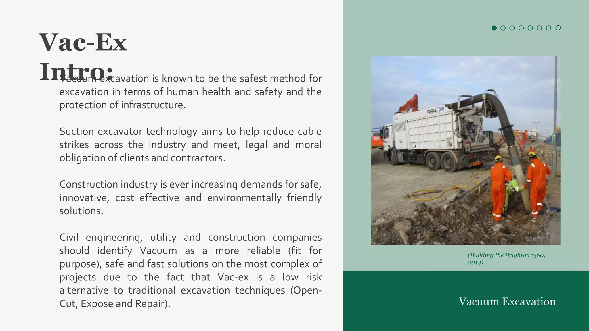Vacuum Excavation brief overview of no-dig technology | PPTX