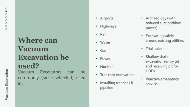 Vacuum Excavation brief overview of no-dig technology | PPTX | Civil ...