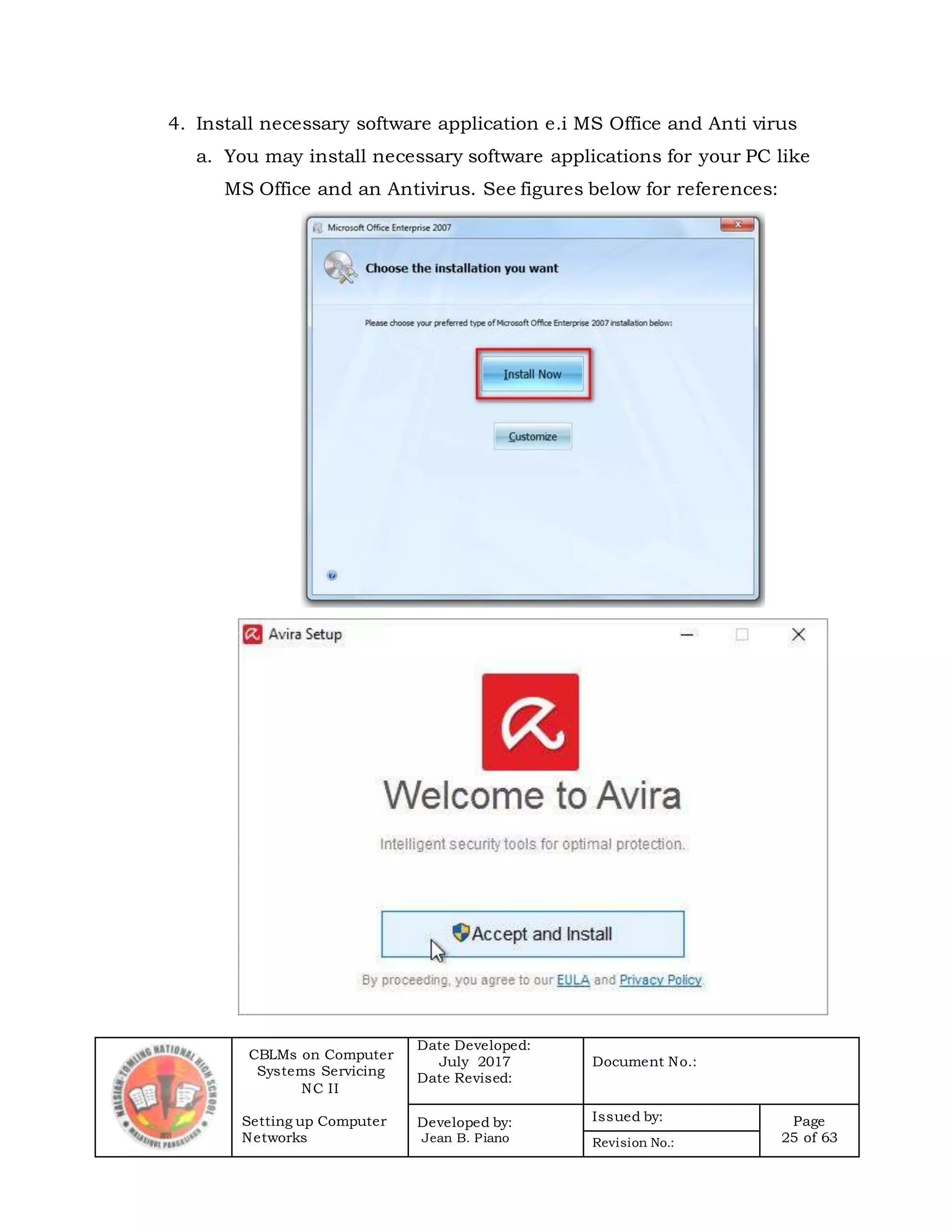 CBLM - Set Up Computer Network (CSS) | DOCX