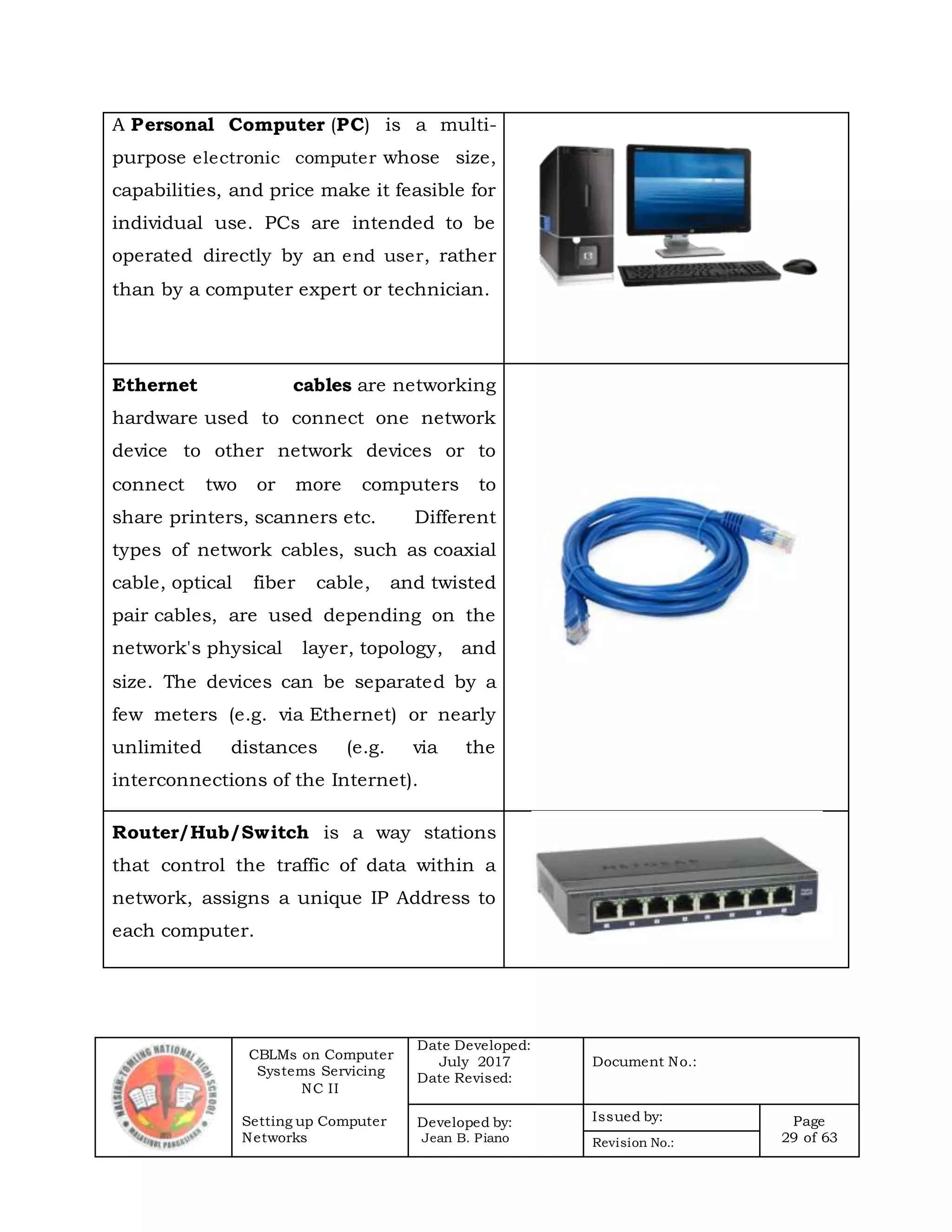 CBLM - Set Up Computer Network (CSS) | DOCX