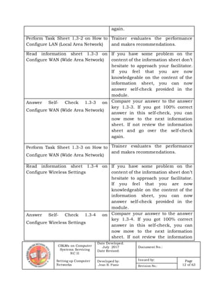 CBLM - Set Up Computer Network (CSS) | DOCX