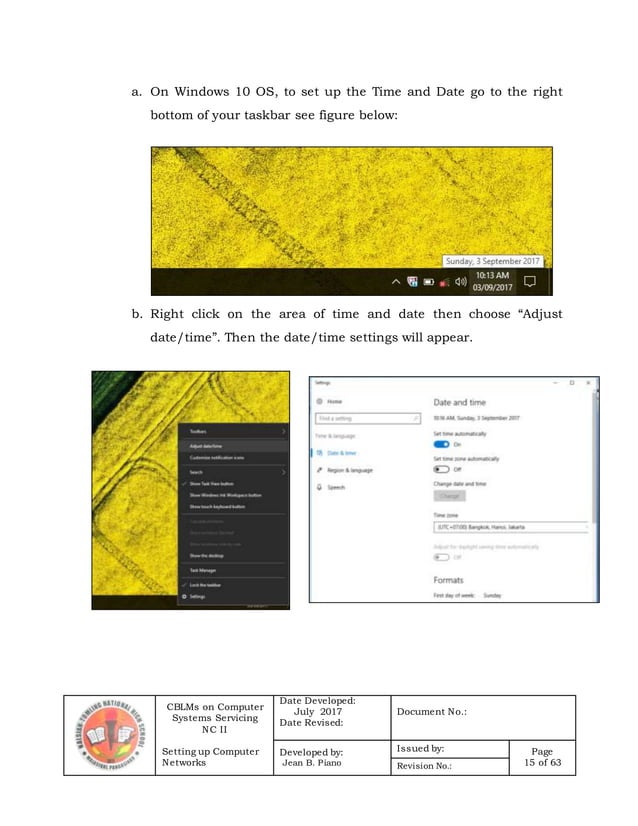 CBLM - Set Up Computer Network (CSS) | DOCX