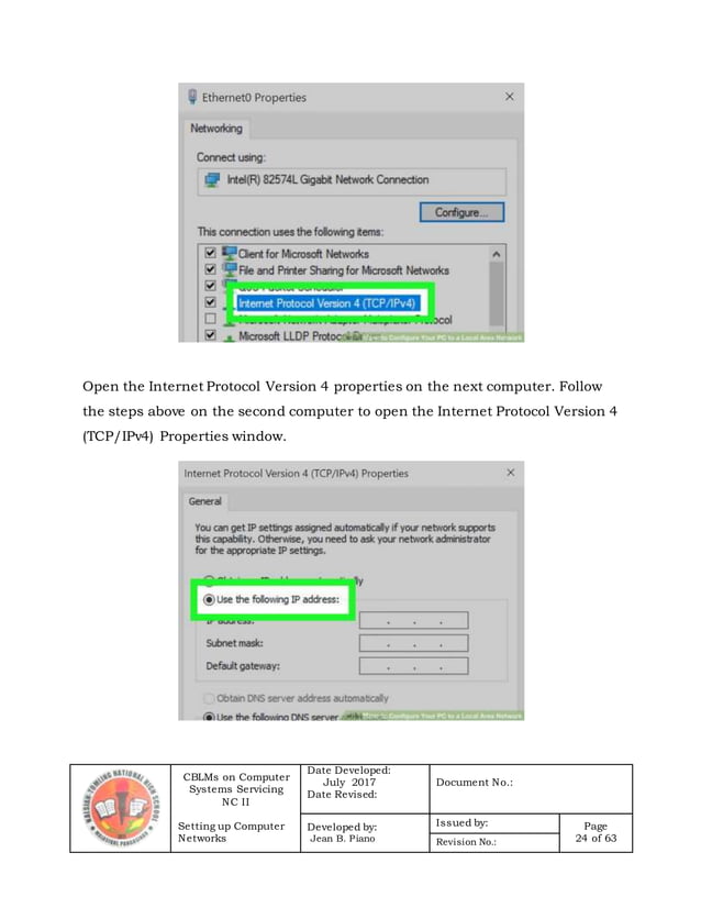 CBLM - Set Up Computer Network (CSS) | DOCX