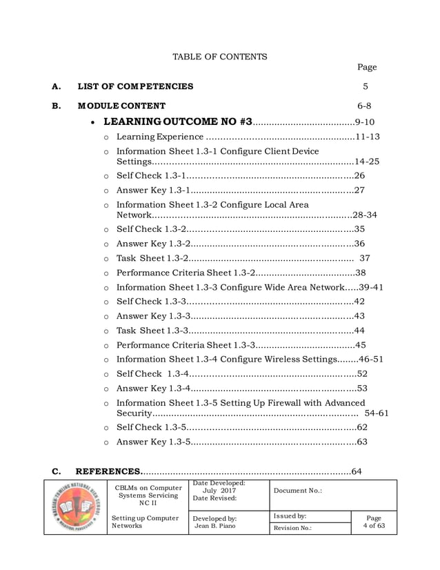 CBLM - Set Up Computer Network (CSS) | DOCX