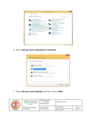 CBLM - Set Up Computer Network (CSS) | DOCX