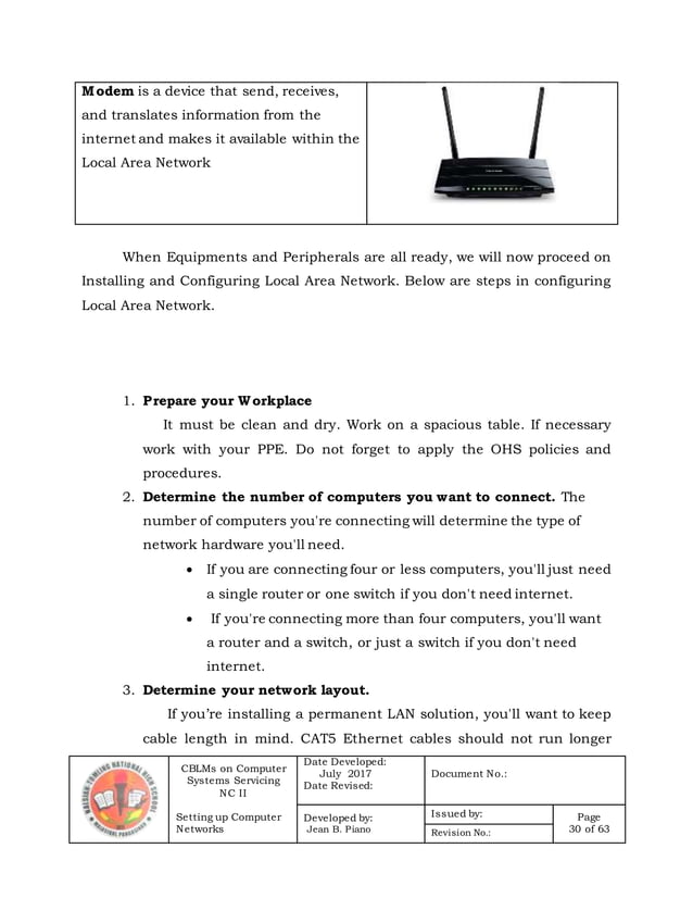 Cblm Set Up Computer Network Css Pdf