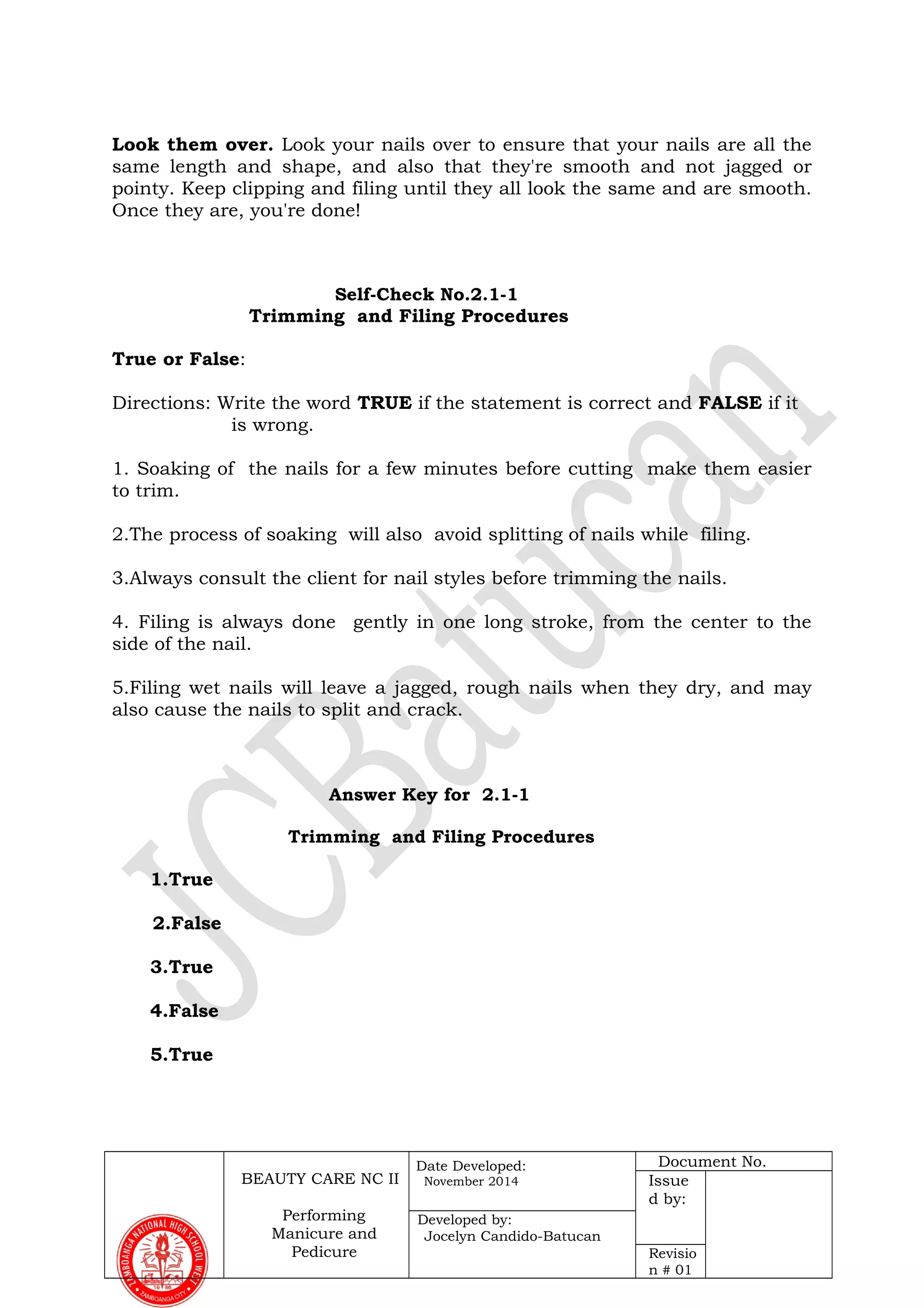 Cblm core 2 beauty care | DOC