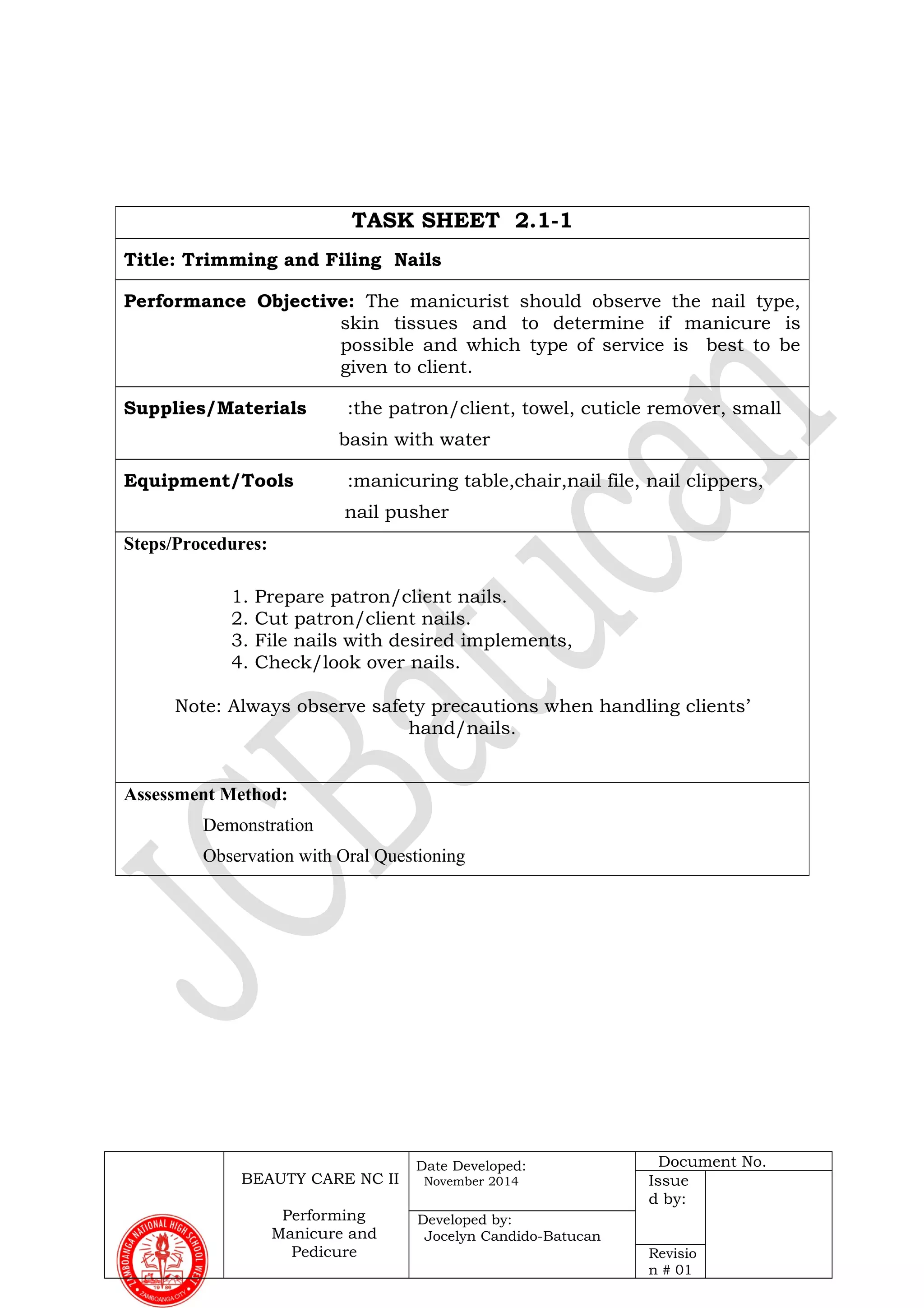 Cblm core 2 beauty care | DOC