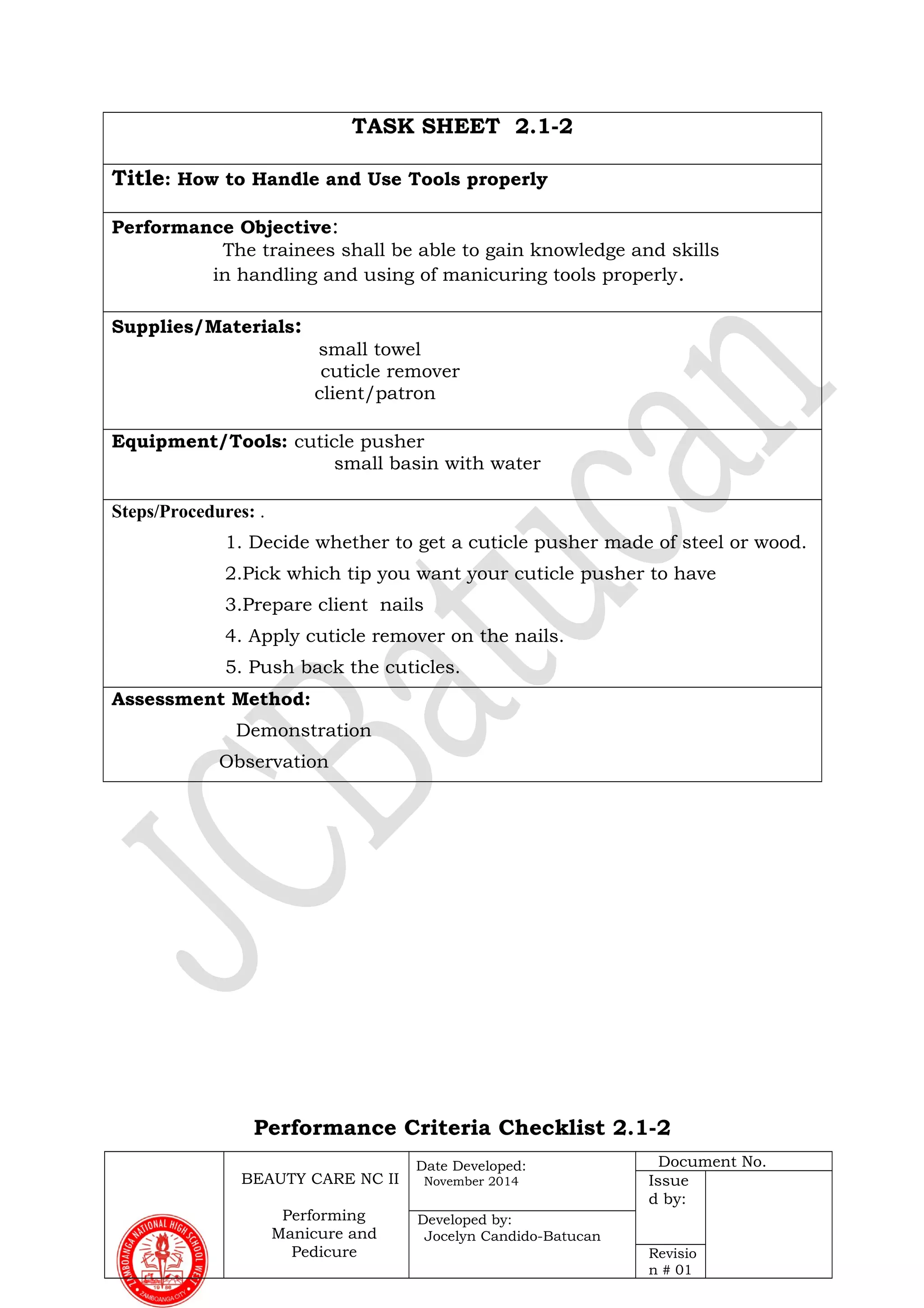 Cblm core 2 beauty care | DOC