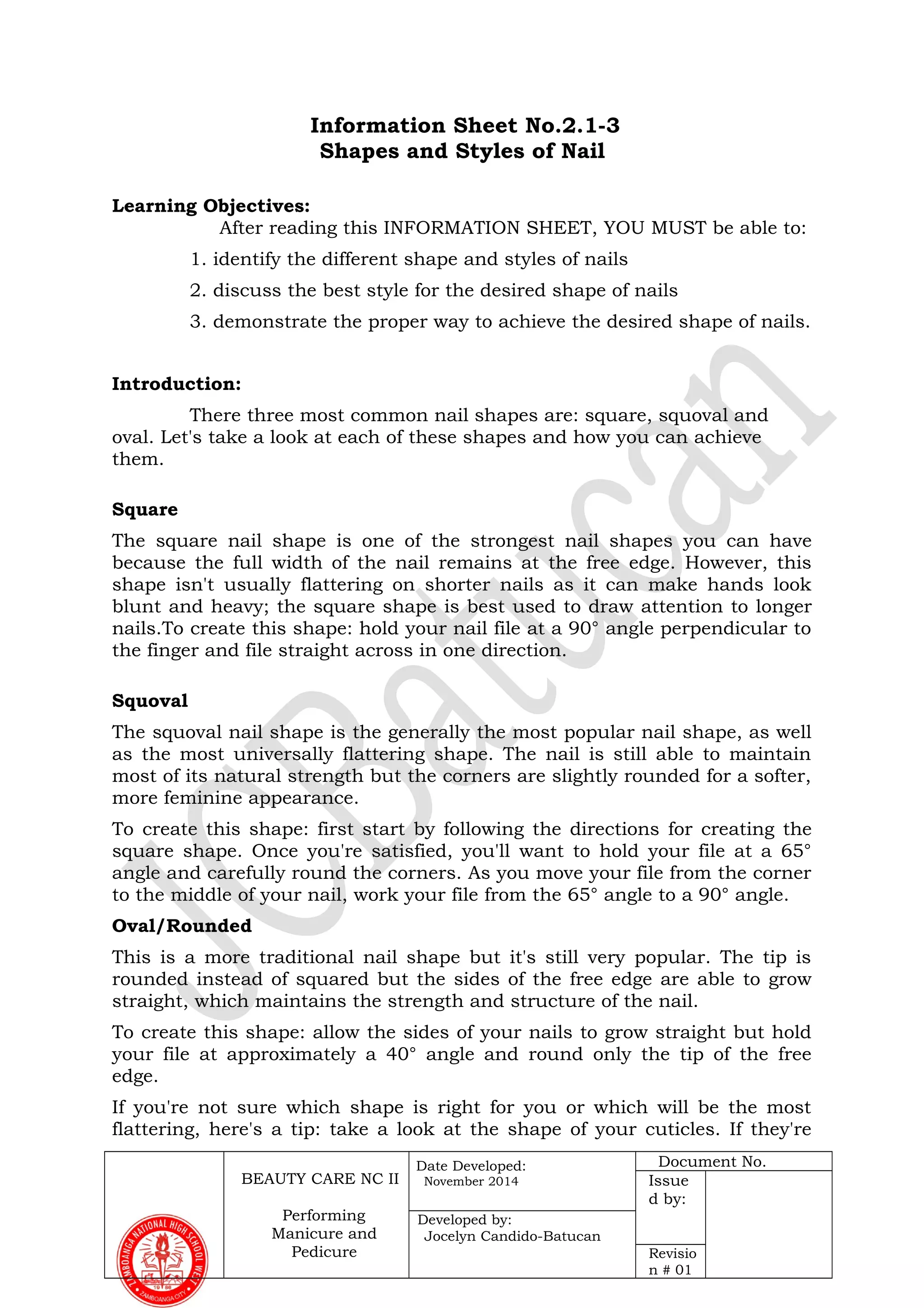 Cblm core 2 beauty care | DOC