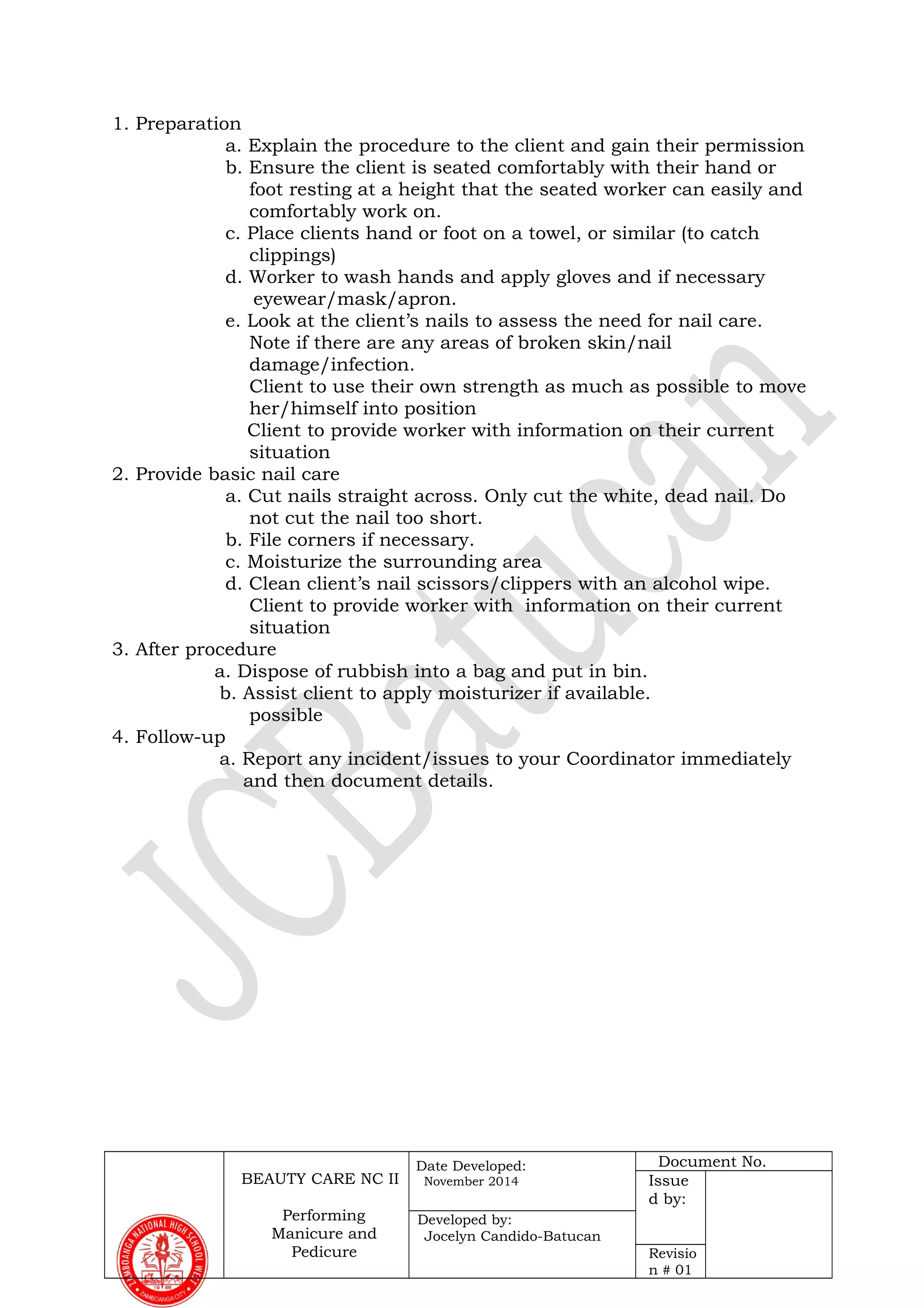 Cblm core 2 beauty care | DOC