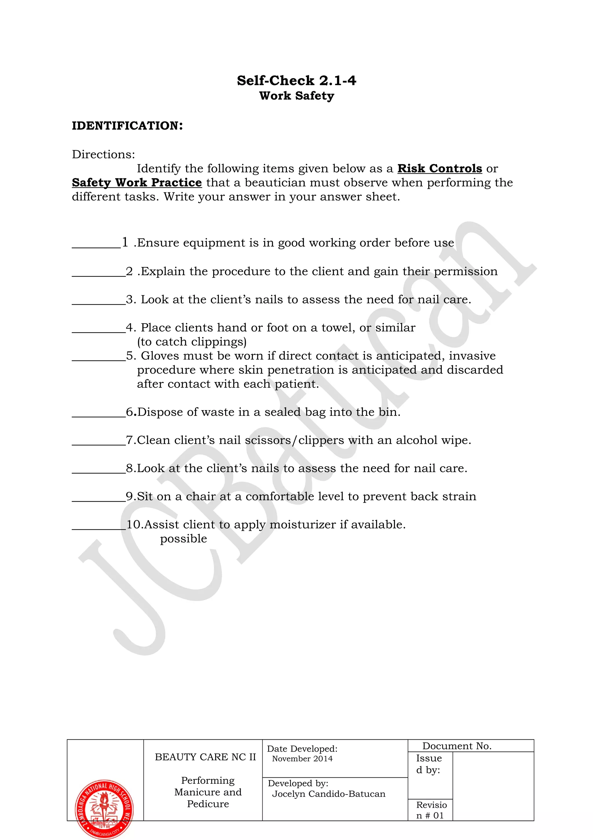 Cblm core 2 beauty care | DOC