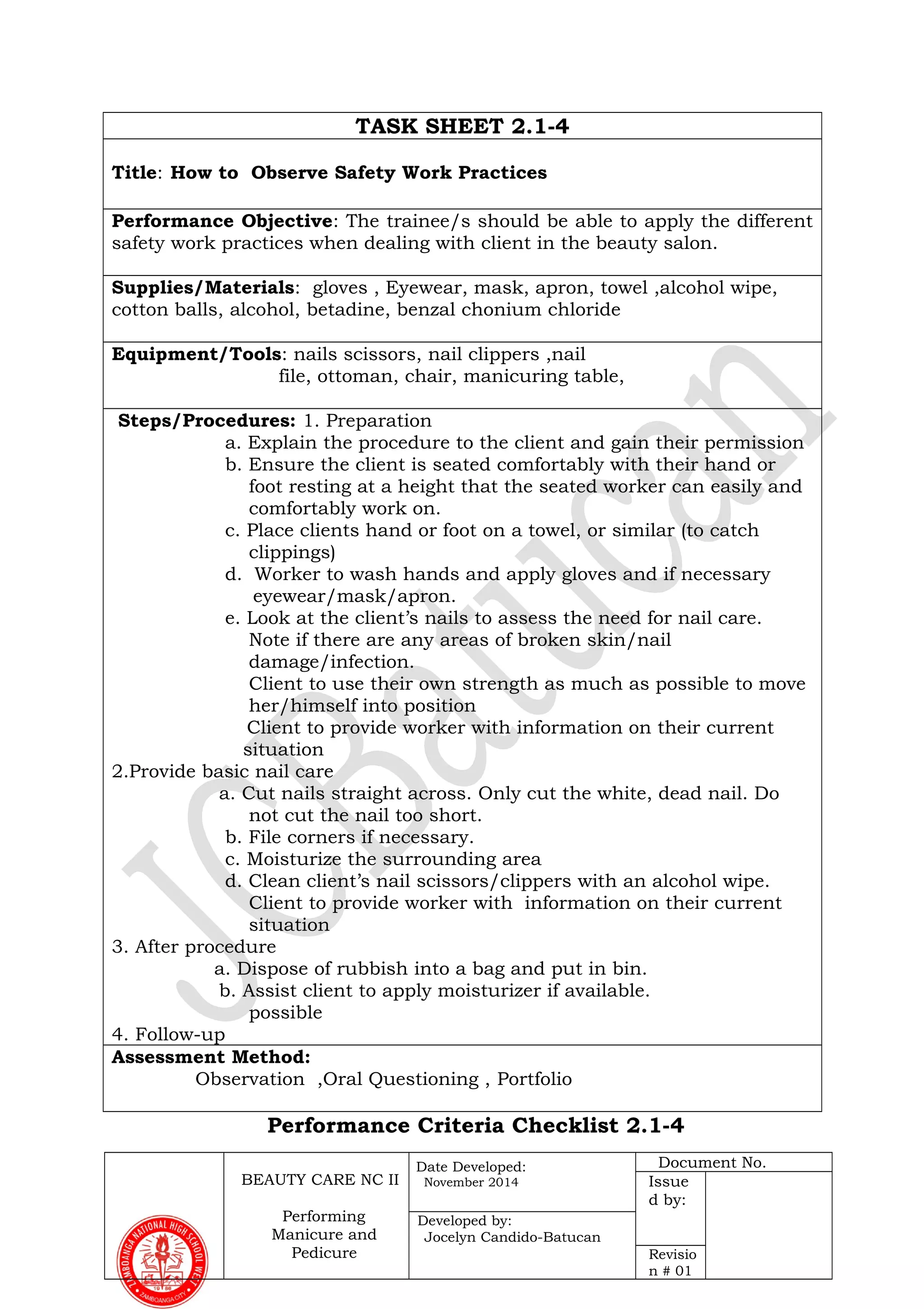 Cblm core 2 beauty care | DOC