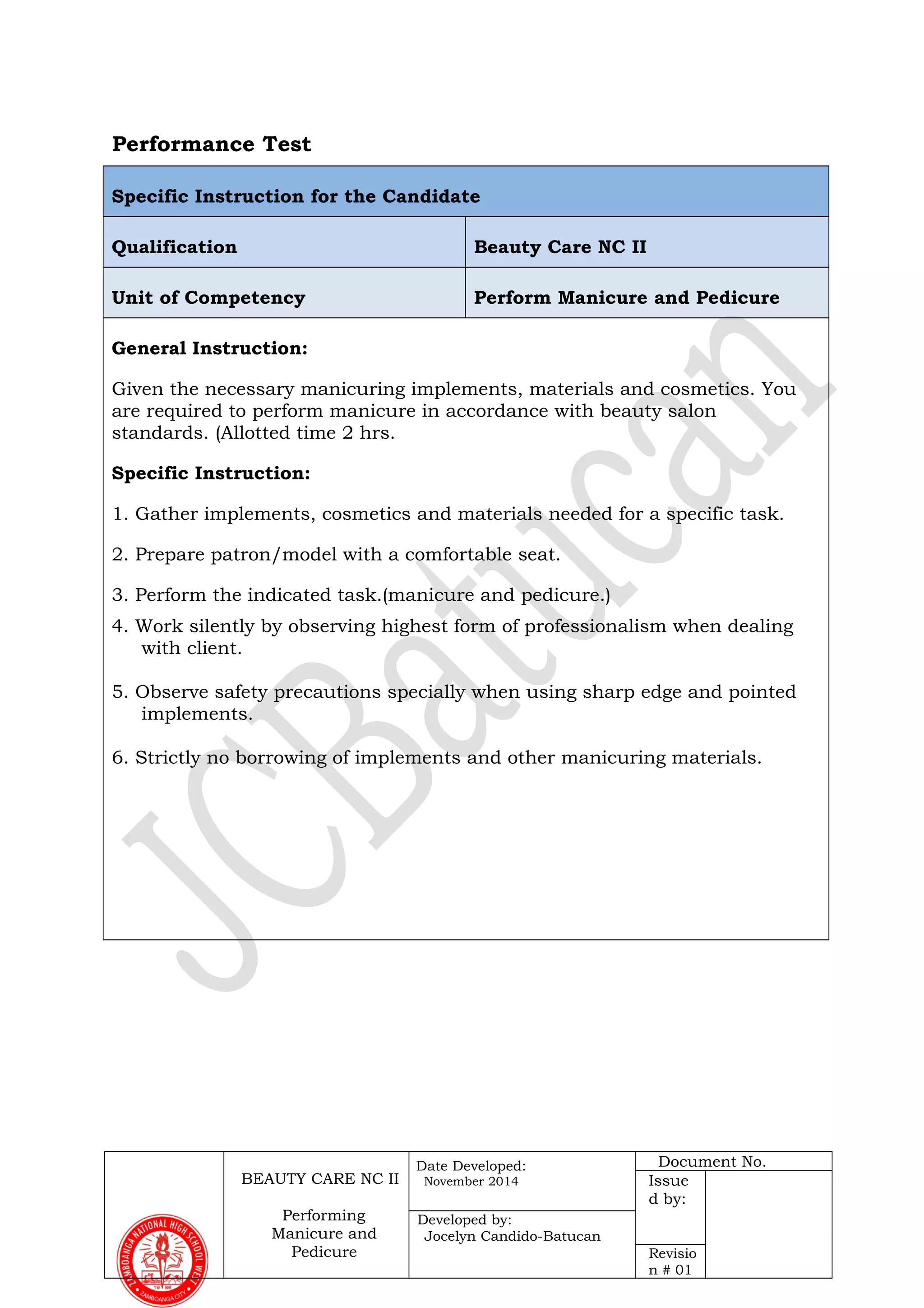 Cblm core 2 beauty care | DOC