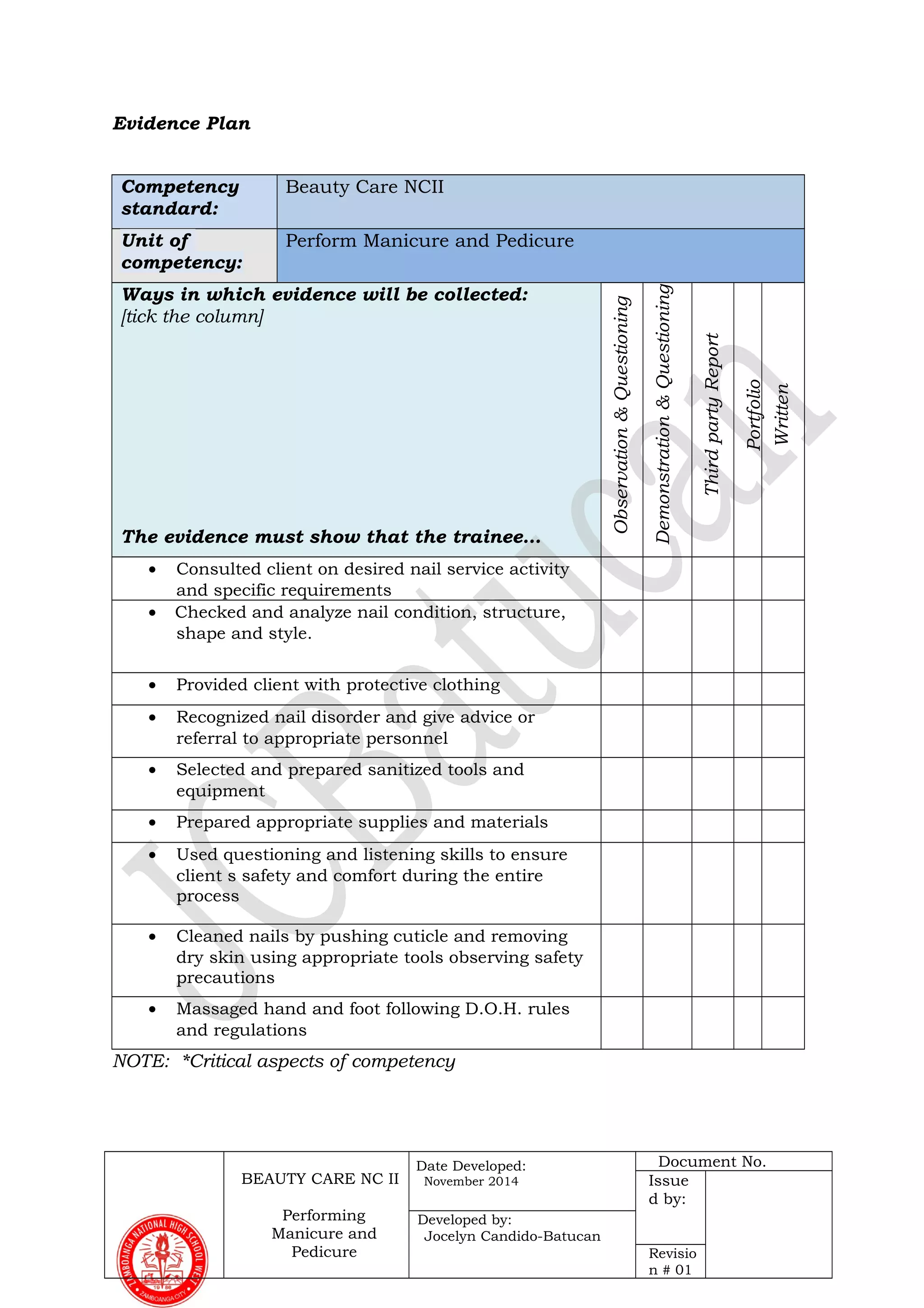Cblm core 2 beauty care | DOC
