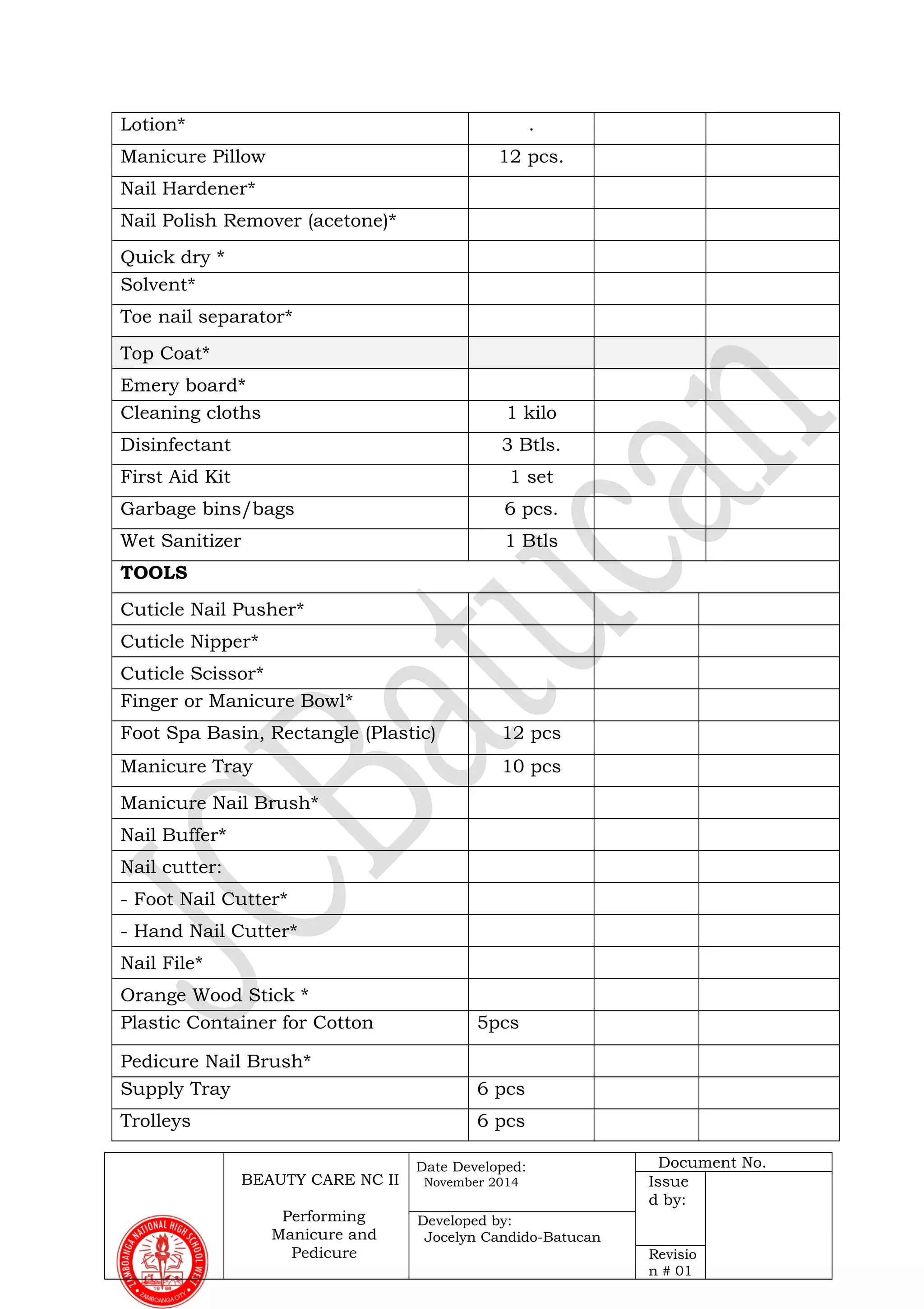 Cblm core 2 beauty care | DOC