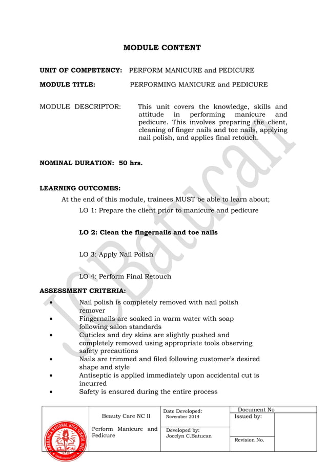 Cblm core 2 beauty care | DOC