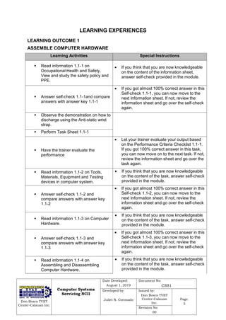 Cblm installing and configuring computer system and networks | PDF