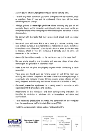 Cblm installing and configuring computer system and networks | PDF