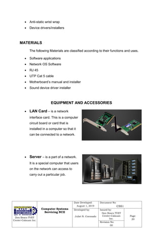 Cblm installing and configuring computer system and networks | PDF