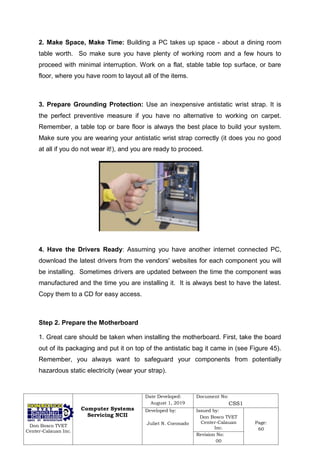 Cblm installing and configuring computer system and networks | PDF