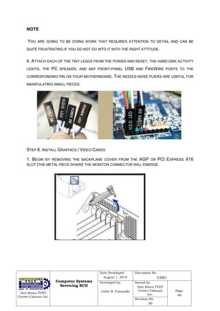 Cblm installing and configuring computer system and networks | PDF