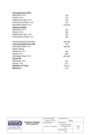 Cblm installing and configuring computer system and networks | PDF