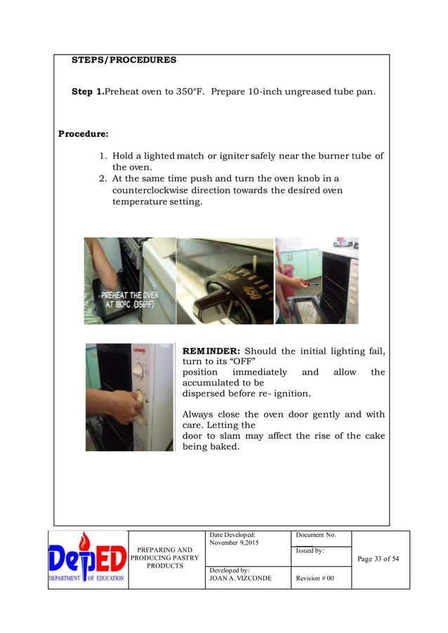 LEARNING MODULE in Bread and Pastry Production-UC2 Prepare and Produce ...