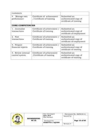 CBLM BOOKKEEPING NC III-PREPARING TRIAL BALANCE | PDF