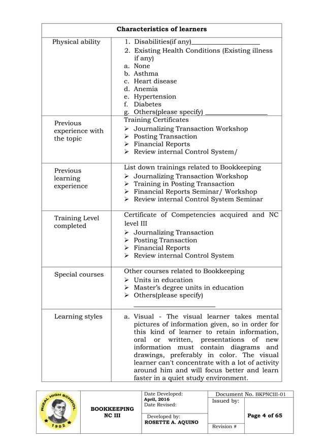 CBLM BOOKKEEPING NC III-PREPARING TRIAL BALANCE | PDF