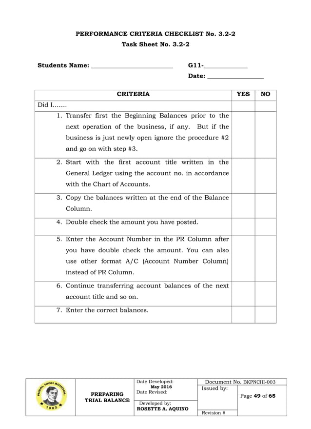 CBLM BOOKKEEPING NC III-PREPARING TRIAL BALANCE | PDF
